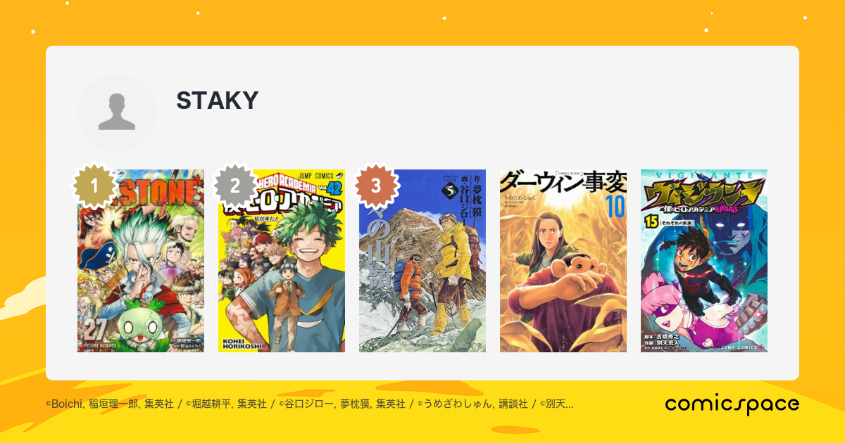 STAKYさんのプロフィール - comicspace | コミックスペース