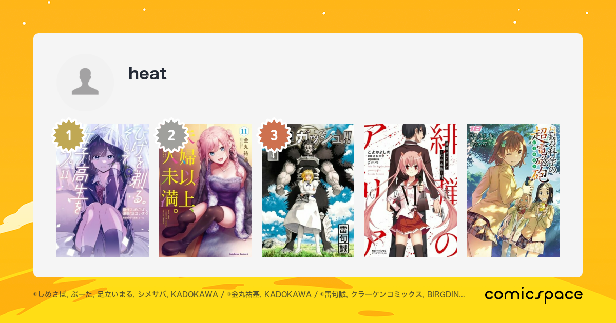 heatさんのプロフィール - comicspace | コミックスペース