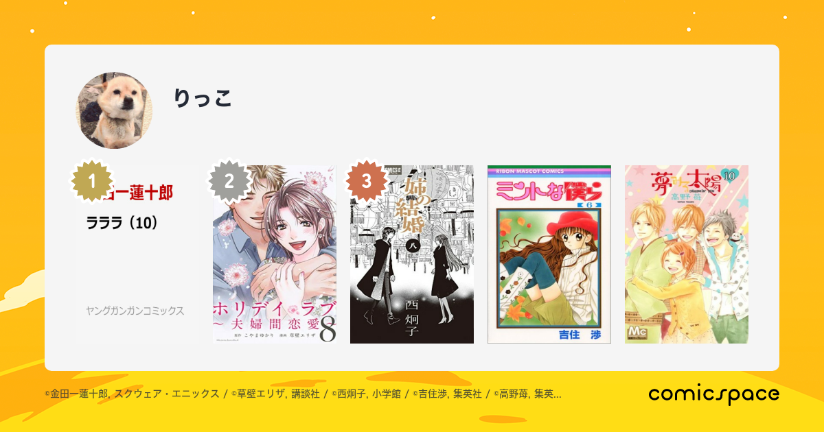りっこさんがファンになっている漫画家 - comicspace | コミックスペース