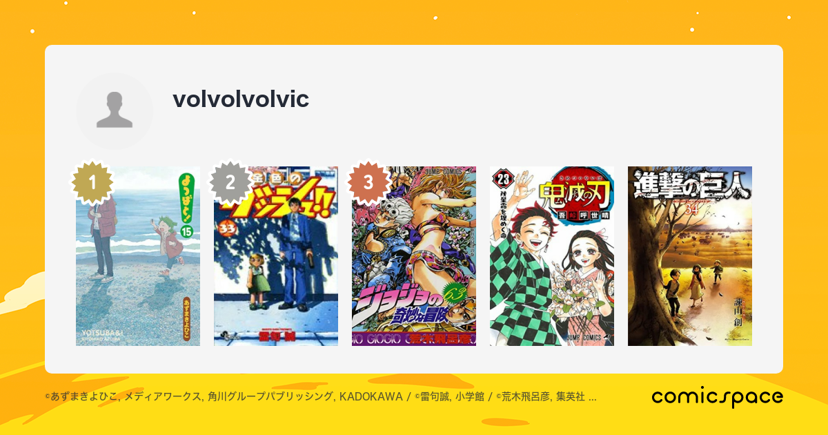 volvolvolvic さんがまとめた漫画 - comicspace | コミックスペース